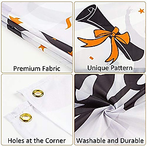 WATINC Graduation Background Banner 78" x 45" XtraLarge Backdrops Congrats Grad Congratulations I Am Done Diploma Way To Go Party Decorations Supplies for Indoor Outdoor Photo Booth Props