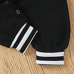 Tikoubabe Baby Boy Clothes Fall Winter Outfits Infant Long Sleeve Hoddie Romper Ladies I Have Arrived Printed 0-3 Months 70CM Red Plaid