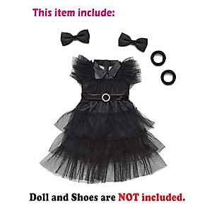 Sweet Dolly 18 Inch Doll Clothes Black Party Dress Costume Doll Accessories for 18 Inch Dolls (Doll NOT Included)