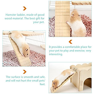 Mipcase 2pcs Hamster Platform Pet Cage Ladder Toy Ladder Toy Hamster Climbing Ladder Hamster Toy Hamster Supplies Small Pets Training Ladder Interesting Chinchilla Ladder