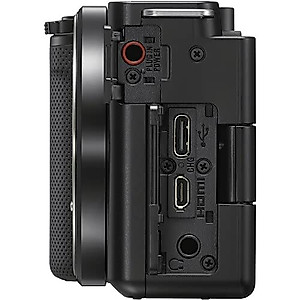 Sony ZV-E10 Mirrorless Camera (Black) Video Bundle - Body Only ILCZV-E10/B + LED Video Light + Microphone + Extreme Speed 64GB Memory (21pc Bundle)