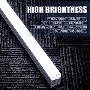 VIHOSE 1 Set Garage LED Light Ceiling Lights Car Detailing Ceiling LED Light Suitable for Garage Workshop Basement Warehouse Gym (2 Rectangles)