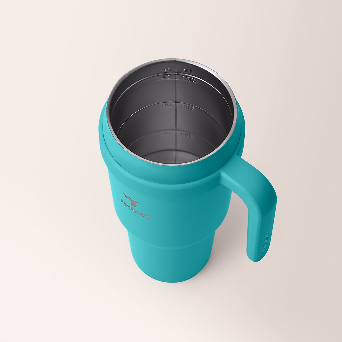 Reduce 40 oz Stainless Steel Tumbler with Handle - Dual-Wall Vacuum Insulated Travel Mug, Sweat-Proof Lid & Reusable Straw - Keeps Drinks Cold for 24 Hrs, Fits Cupholders, Dishwasher Safe-Ocean Breeze