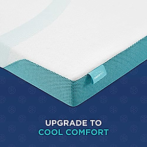 Tempur-Pedic TEMPUR-Adapt + Cooling 3-Inch Twin Mattress Topper Medium Luxury Premium Foam, Washable Cover, Medium Cooling Topper,white