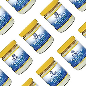 Eden Sea Salt, Hand Harvested French Celtic, Stone Ground (Fine), Trace Minerals, Unrefined, Glass Jar, 14 oz