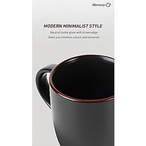 famiware Mercury Coffee Mugs 13 oz, Coffee Mugs Set of 4 with Handle, Cups for Latte, Hot Tea, Cappuccino, Mocha, Cocoa, Multi-color