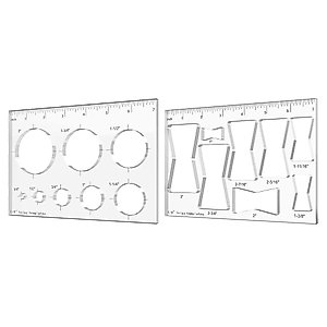 ETFOBMI Router Jig Template, Router Templates for Woodworking, Acrylic Circle Butterfly Bowtie Template for Woodworking Circle Butterfly Inlay Template Decorative