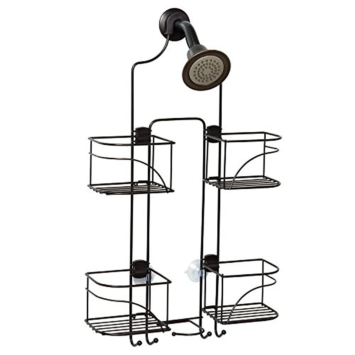 Zenna Home Expandable Over-The-Shower Caddy, Bronze & Expandable Over-The-Shower Caddy, Chrome