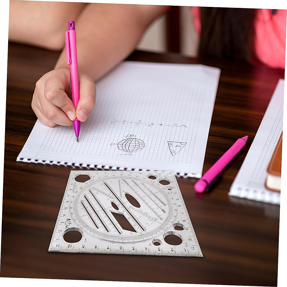 STOBOK 1pc Drawing Millions of Feet Drawing Ruler Architectural Templates Architect Scale Patchwork Ruler Interior Design Ruler Transparent Quilting Ruler Child Plastic Curve Limiter