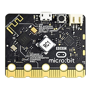 for Micro:bit V2 Go Kit Pocket-Sized BBC Built-in Speaker and Microphone Upgraded Processor ARM Cortex-M4 2.4G Radio/BLE Bluetooth 5.0 Touch Sensitive Logo @XYGStudy