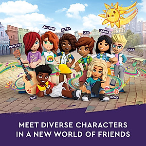 LEGO Friends Heartlake City Community Kitchen 41747 Pretend Building Toy Set, Creative Fun for Boys and Girls Ages 8+, with 3 Mini-Dolls, 1 Micro-Doll, a Pet Cat and Lots of Kitchen Accessories