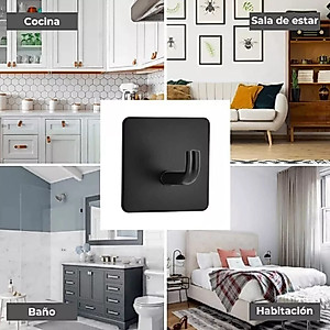 Naroote Toilet Paper Roll Holder Black Stainless Steel Compact Toilet Paper Towel Holder with Adhesive Hook Hotel