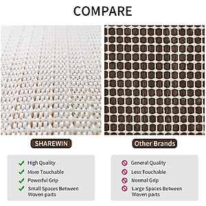 SHAREWIN Non Slip Rug Pads, Rug Mats for Under Rugs, 7 * 10FT Keep Area Rugs in Place, Thick, Slip and Skid Resistant Pads for Hard Floors