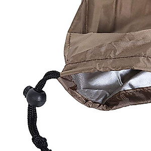 Outdoor Square Hot Tub Cover, Waterproof Sunproof SPA Cover Protector 90.9x90.9x11.8in (Coffee)