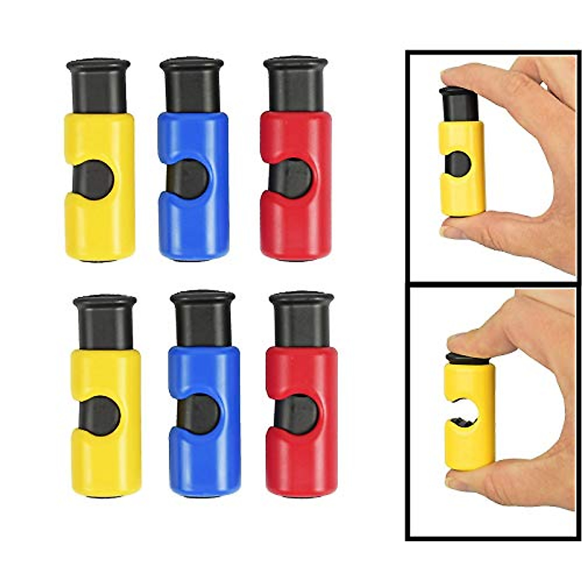 6pc Premium Quality ALAZCO Bag Clips - Value Set Food Fruit Bread Bag Cinch Non-Slip Grip EASY Squeeze & Lock