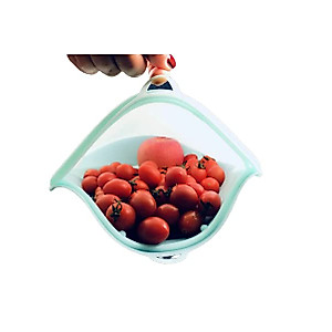 3R Reusable Silicone Food Bags with 100% Leak Proof,Silicone Bags Microwave safe, Freezer Safe & Dishwasher Safe,Reusable bags with 3 Sizes(1 Small, Medium,Self Standing,a Hook For Easy Hanging