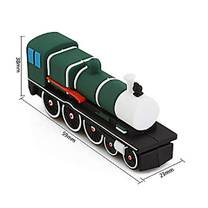 CHUYI Rubber Train Shape 128GB USB 2.0 Flash Drive Cartoon Pen Drive Memory Stick Cute Thumb Drive Jump Drive Gift (Green)