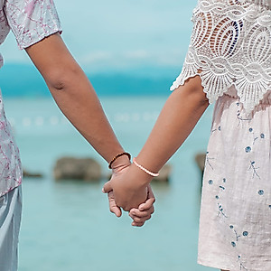 Henoyso 10 Pieces 4mm Mini Gemstone Energy Bracelets Natural Gemstone Handmade Crystal Beaded Power Stretch Bracelet Unisex Couple Bracelets, Turquoise