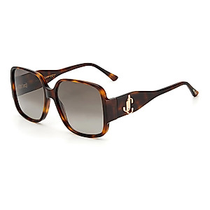 JIMMY CHOO Square Sunglasses Tara/S 086HA Havana 59mm