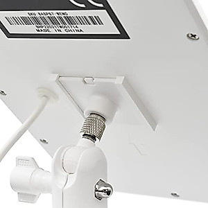 Holicfun 2-in-1 Security Camera and Solar Panel Pole Mount for Ring, Eufy, Arlo, Reolink Solar Panels and Cams (White)