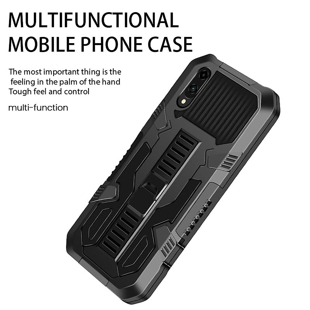 Compatible with Oppo Reno2 F Case,Built-in Kickstand Shockproof Protective Cover,Compatible with Oppo Reno2 F Case 2 in 1 Phone Case Cover HEI