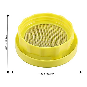 UPKOCH 3pairs Germination Salad Alfalfa, Yellow Practical Grow Jars Stand Maker Screen Legs Sprouting Bean Lids Water Sprout Stainless Screens Tray Steel Seeds Plastic Mung Tool Kit