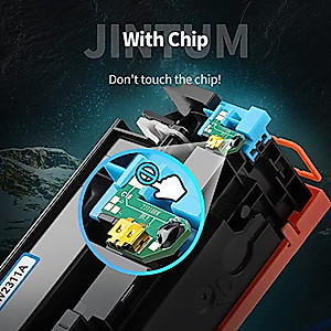 215A (with CHIP) Compatible HP 215A Toner Cartridge Replacement for HP W2310A W2311A W2312A W2313A Works with HP Color Pro MFP M182nw M183fw M182 M183 M155 Printers (4-Pack)