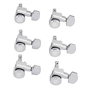 Fender Locking Tuners Stratocaster Guitar Tuners, Polished Chrome, Right Hand Guitar Tuners, 1.7x10x4.5 Inches, Set of 6 Guitar Tuning Machines