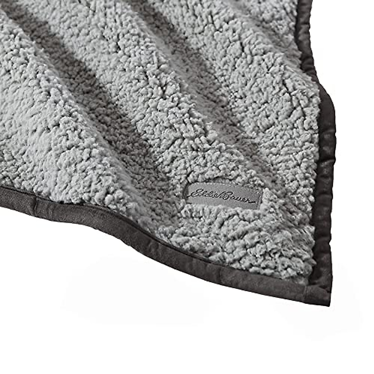 Eddie Bauer - Throw Blanket, Reversible Sherpa Bedding, Medium Weight & Warm Home Decor (Charcoal, Throw)