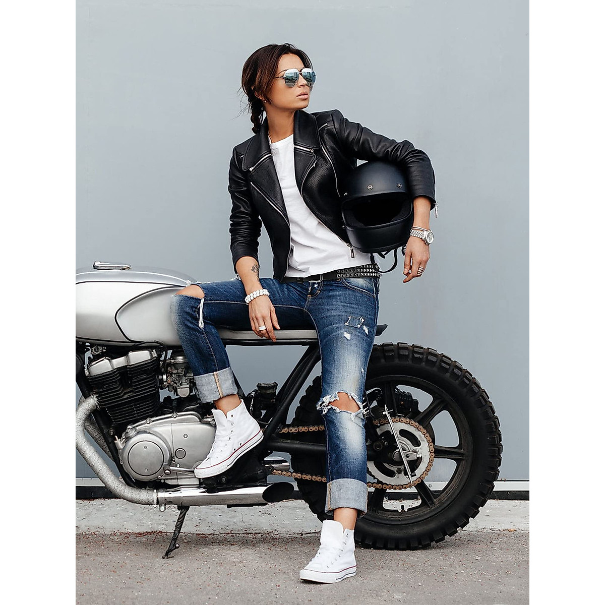 Vicenpal 2 Pieces Studded Belt Punk Rock Rivet Belt Metal Pyramid Pu Leather Belt EMO Belt for Women Men