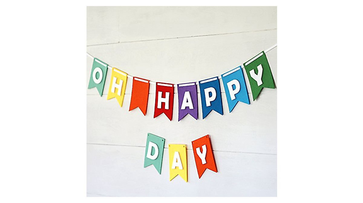 Decomod Custom Felt Banner Kit | Rainbow Party Decor