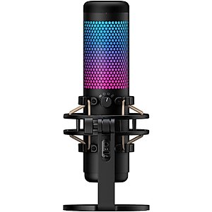 HyperX Newest QuadCast S - RGB USB Condenser Microphone for PC, PS4, Mac, Gaming, Streaming, Podcasts, Twitch, YouTube with GalliumPi Pop Filter