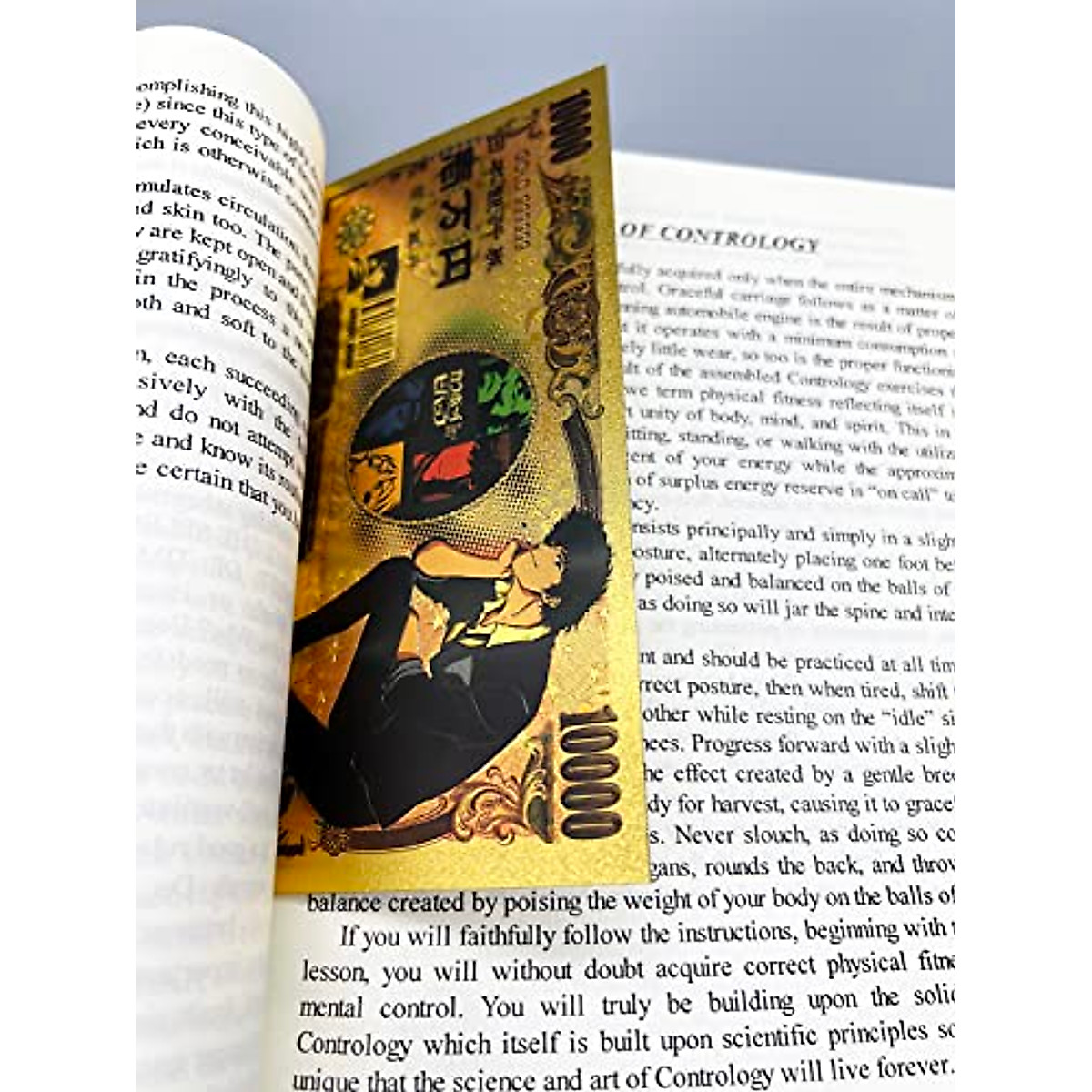 YJacuing Anime Cowboy Bebop Gold Coated Banknote, Limited Edition Collectible Bill Bookmark (6 PCS Collection)