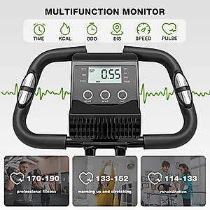 GOIMU Folding Exercise Bike, 4 in 1 Stationary Bike for Home Workout with 16-Level Adjustable Resistance, Indoor Cycling Bike with 330LB Capacity, Magnetic Workout Bike with Comfortable Seat Cushion…