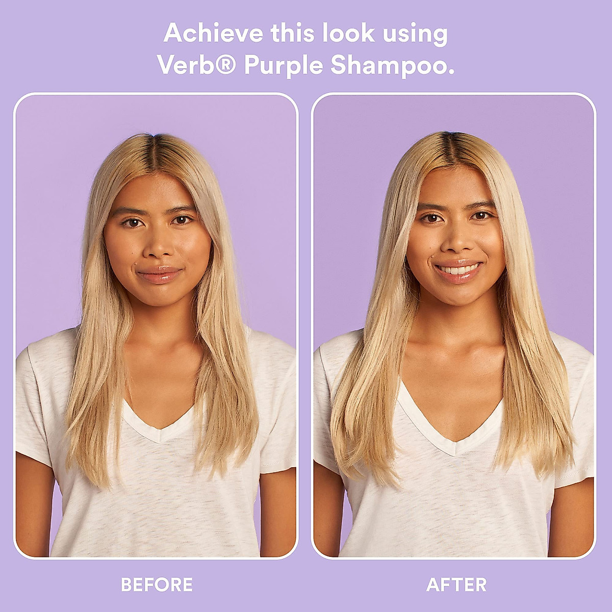 VERB Purple Shampoo - Vegan Toning Shampoo for Blonde, Grey and Silver Hair - Free of Harmful Sulfates and Paraben - Purple Color Corrector to Reduce Yellow Brassy Tones, 12 fl oz