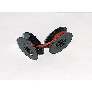 Package of Two Remington Typewriter Ribbon - Black and Red Ribbon Spools - Old Remington Typewriter Supplies Compatible NO METAL GROMMETS