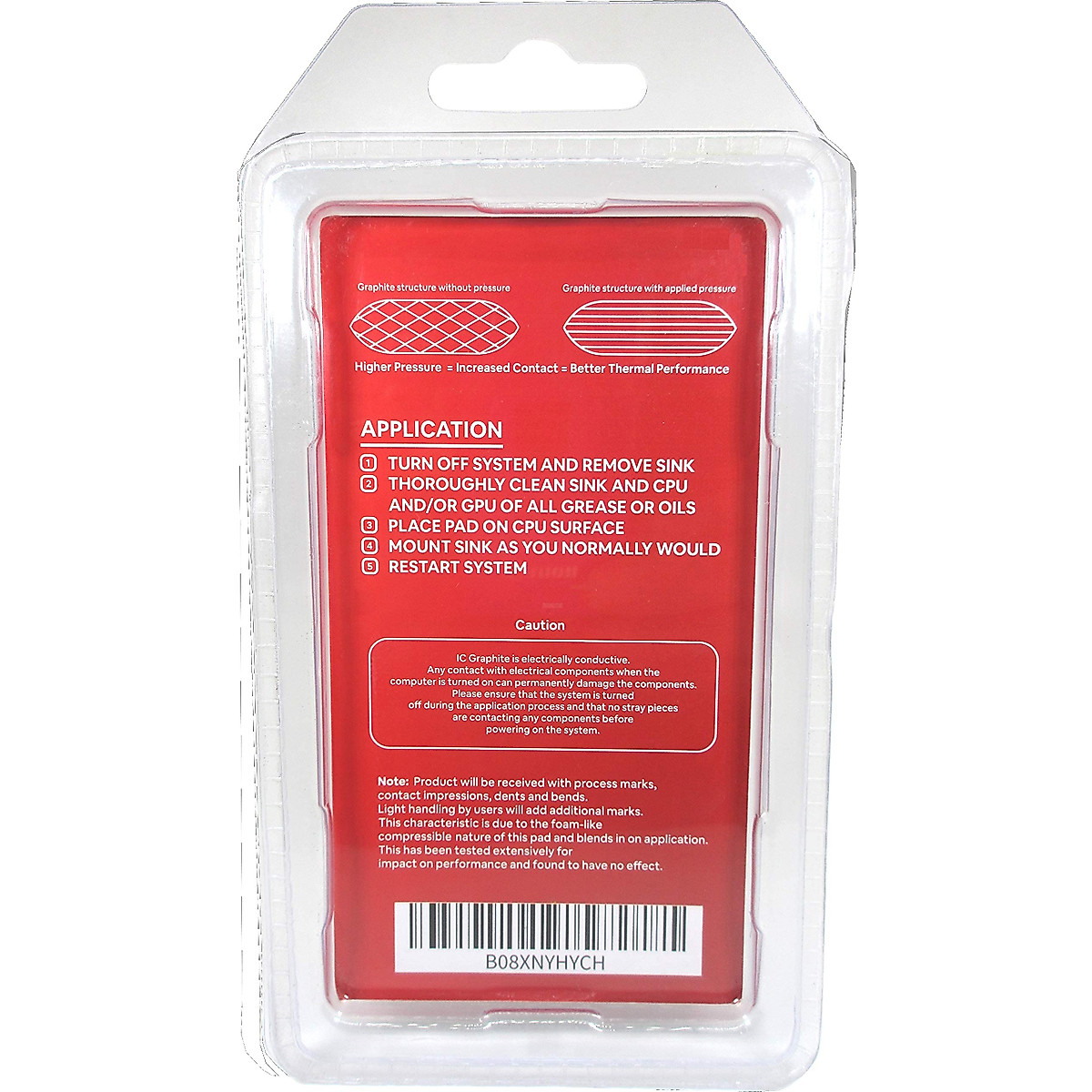 IC Graphite High Compression Thermal Pad - Permanent Replacement for Thermal Paste/Grease (30X30 mm 5-Pack)