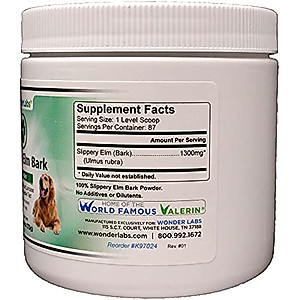 Wonder Labs Slippery Elm Bark Powder, Supports and Promotes a Healthier Digestive Tract for Your Pet