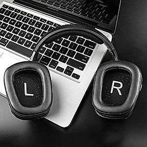 SOULWIT Protein Leather Ear Pads Cushions Replacement for Logitech G35 G930 G933 G933S G935 G633 G633S G635 G533 G430 G431 G432 G433 Gaming Headset, Earpads for G332 G230 G231 G233 Headphones