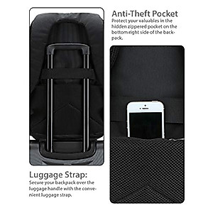 Rockland Professional USB Laptop Backpack, Black, Large