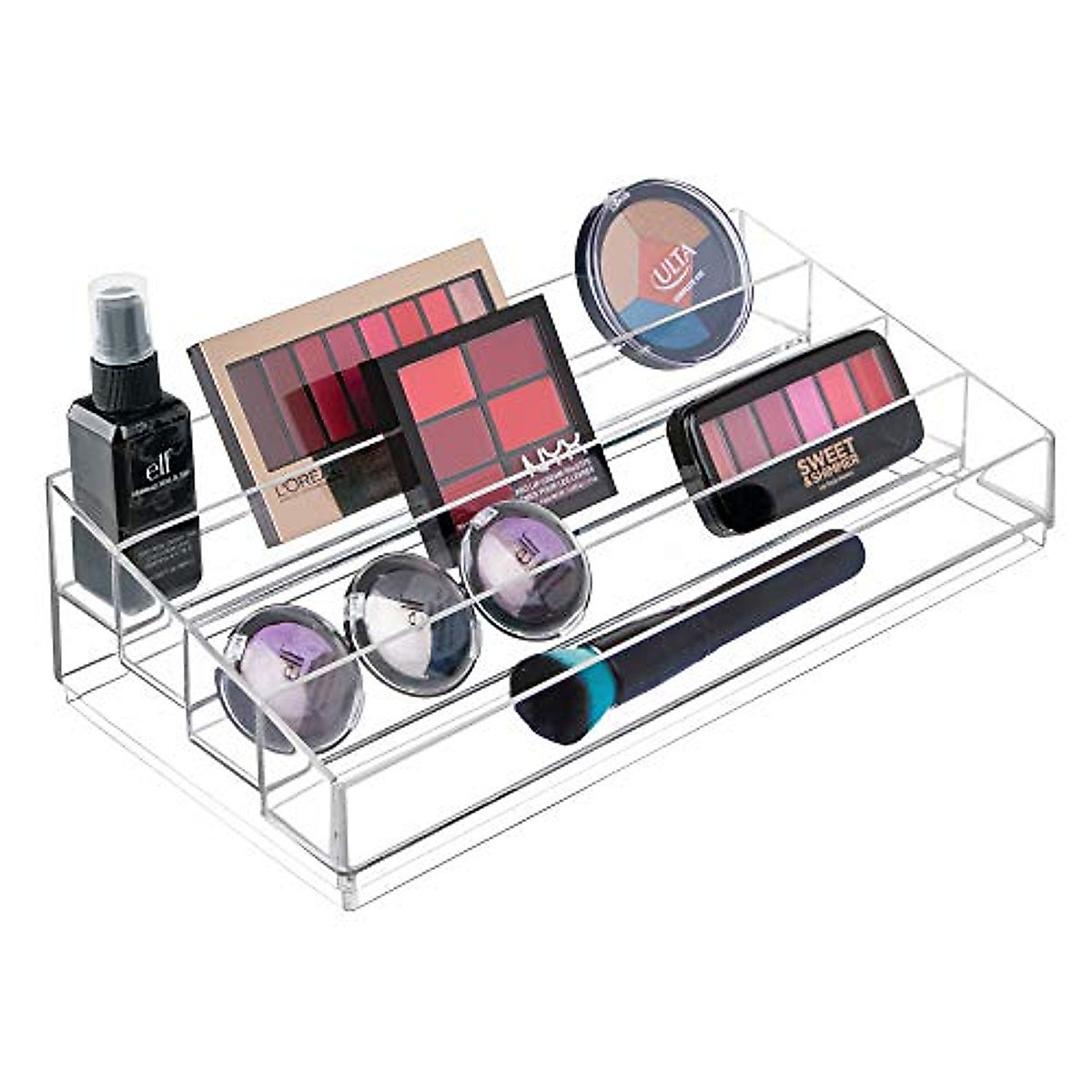 iDesign Tiered Cosmetics & Nail Polish Organizer, The Clarity Collection – 12.75 IN X 6.5IN X 3.75 IN, Clear