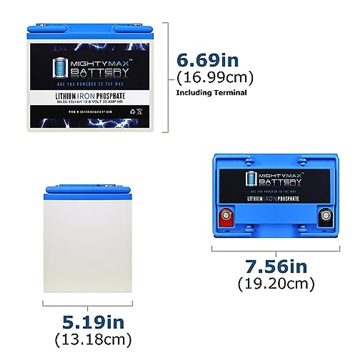 Mighty Max Battery 12V 35AH U1 Lithium Replacement Battery for Bat Caddy X4 Sport Golf Caddy