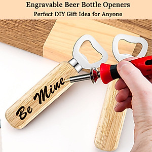12Pcs Wood Bottle Openers, Bartender Bottle Openers, Engravable Beer Bottle Openers, Cider, Soft Drinks Bottle Opener for Home, Bar or Restaurant-Wood Handle Handheld