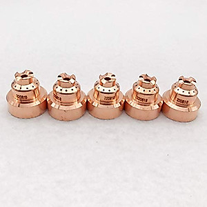 5PCS Air Plasma Cutter Nozzles Tips Electrode Cap Cutting Consumables for Cutting Torch