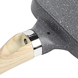 Pancake Pan, Japanese Obanyaki Pan Nonstick Aluminum Pan, Egg Frying Pan with 4 Holes, for Fried Egg, Burger, Breakfast Pancake Making, with Anti-Scald Handle(B)