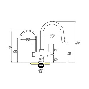 TUTEW Matte Black Kitchen Faucet with Pull Down Sprayer, Black Kitchen Sink Faucet with Drinking Water Faucet,2 Handle 3 in 1 Water Filter Purifier Faucets