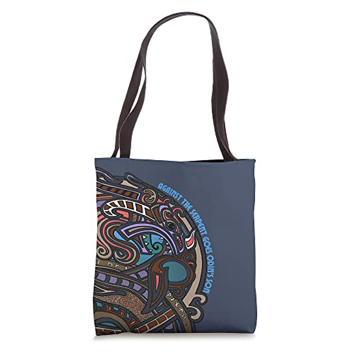 Norse Mythology Dragon Viking Jormungandr Boho Decorative Tote Bag