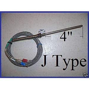 Type J Thermocouple 4" Sensor Temperature Controller Control Probe 752F with Spring