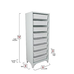 Comfyt White Dresser, Closet Organizers and Storage, Storage Cabinet Bins, Drawers, Toy Storage, 8 Shelf Wood Bathroom Office Kitchen Garage Pantry Organizer Chest Shelf Shoe Clothing Rack, Bookshelf