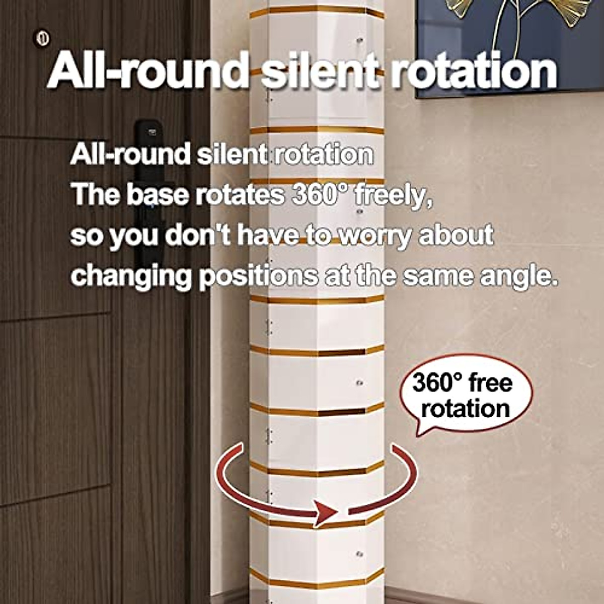 LÜZHONG Spinning Shoe Rack - 360° Metal Rotating Shoe Shelf with 2 Hooks, Freestanding Shoe Storage Organiser Hallway Display Stand Unit for Entryway Bedroom Living Room